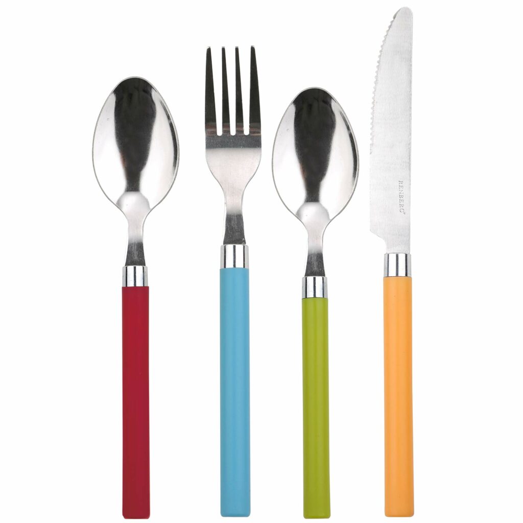 Set Cubiertos Acero Inox Happie Colors 24Pz | Perfect Home
