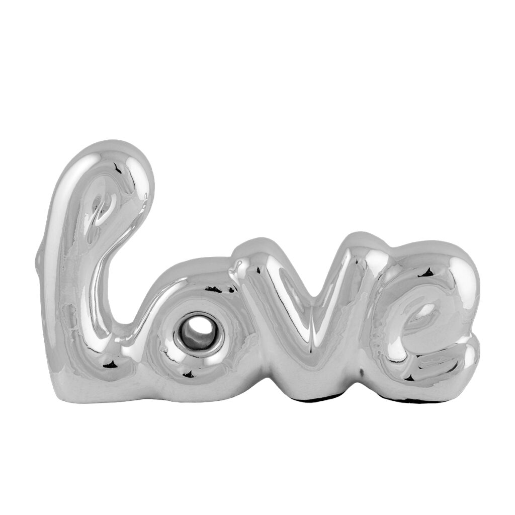 Letrero "Love" Tipo Globo- Plateado | Perfect Home